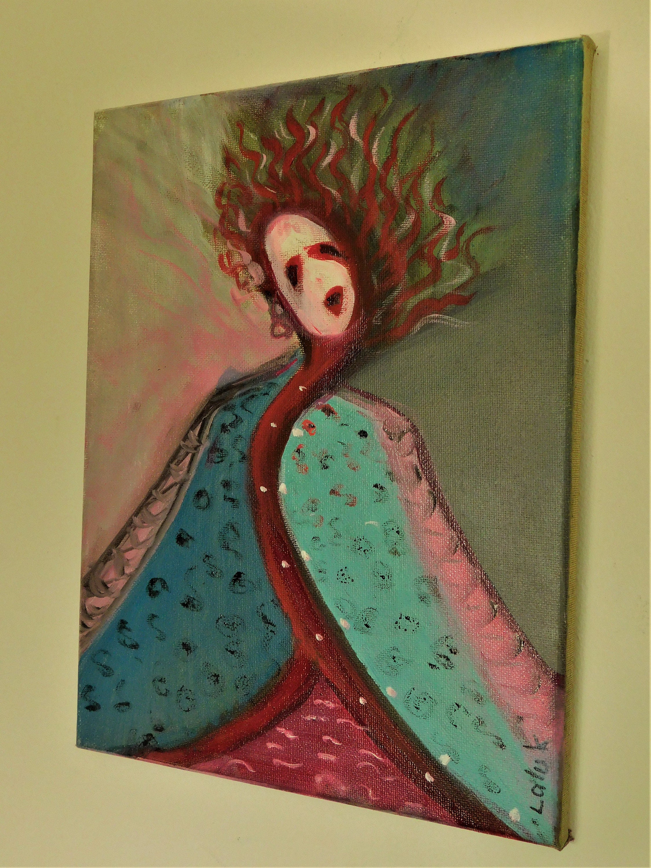 Original Oil Abstract Painting Signed by Nalan Laluk: Why Not - Etsy UK