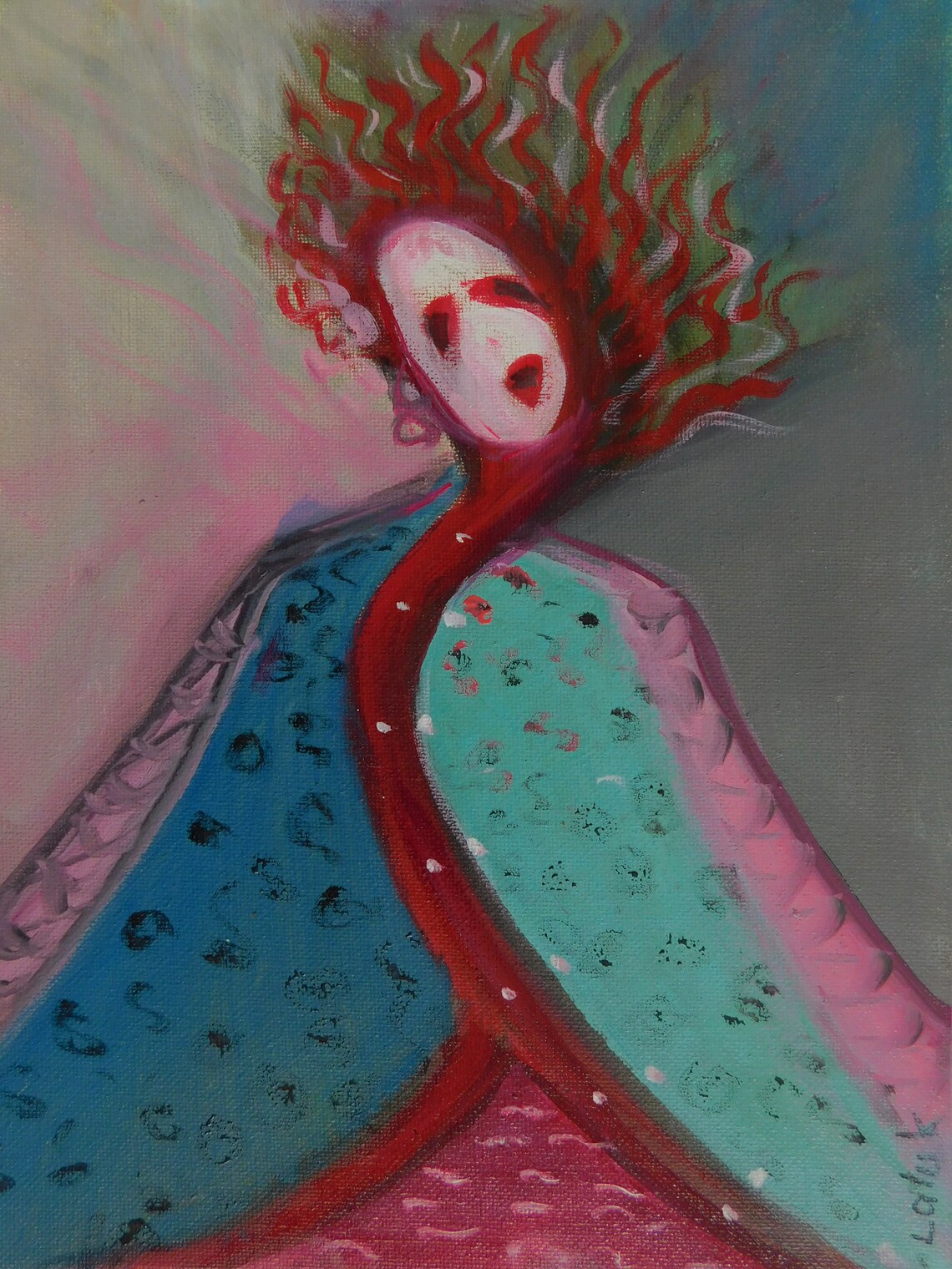 Original Oil Abstract Painting Signed by Nalan Laluk: Why Not - Etsy UK