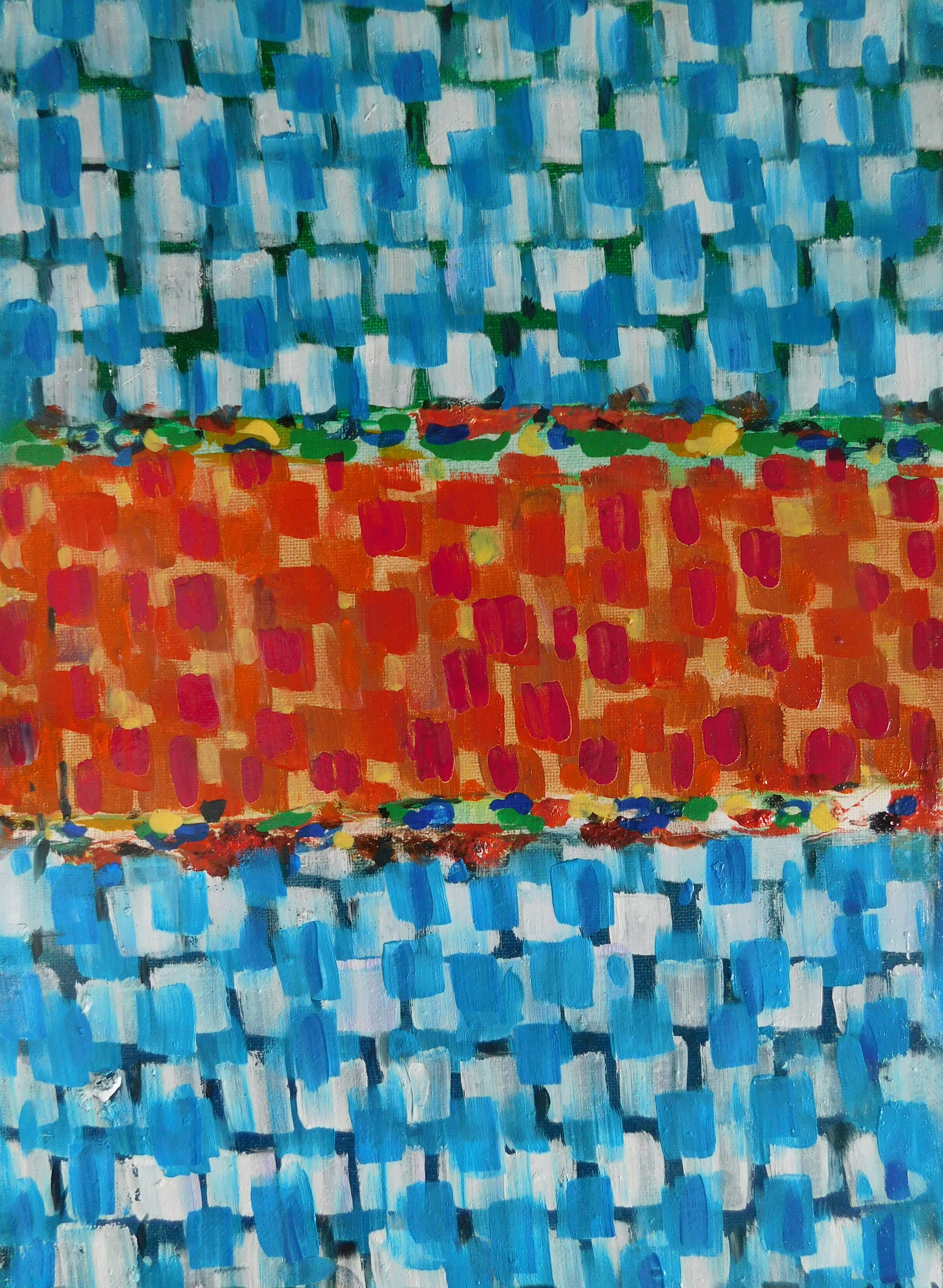 Original Abstract Oil Painting Signed by Nalan Laluk: "surrounded" - Etsy