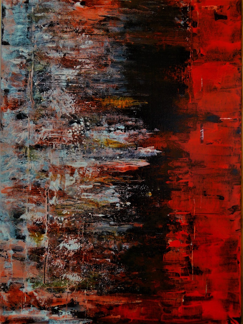 Original Abstract Oil Painting Signed by Nalan Laluk: - Etsy UK