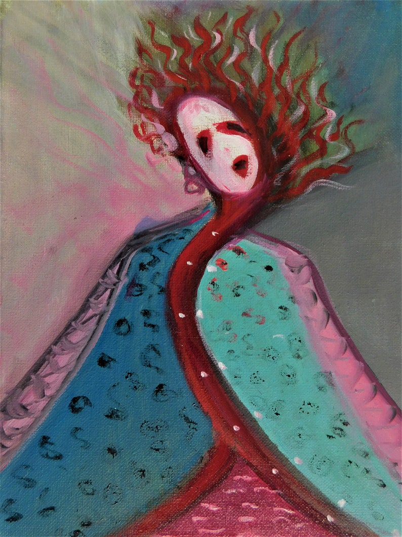Original Oil Abstract Painting Signed by Nalan Laluk: Why Not - Etsy UK