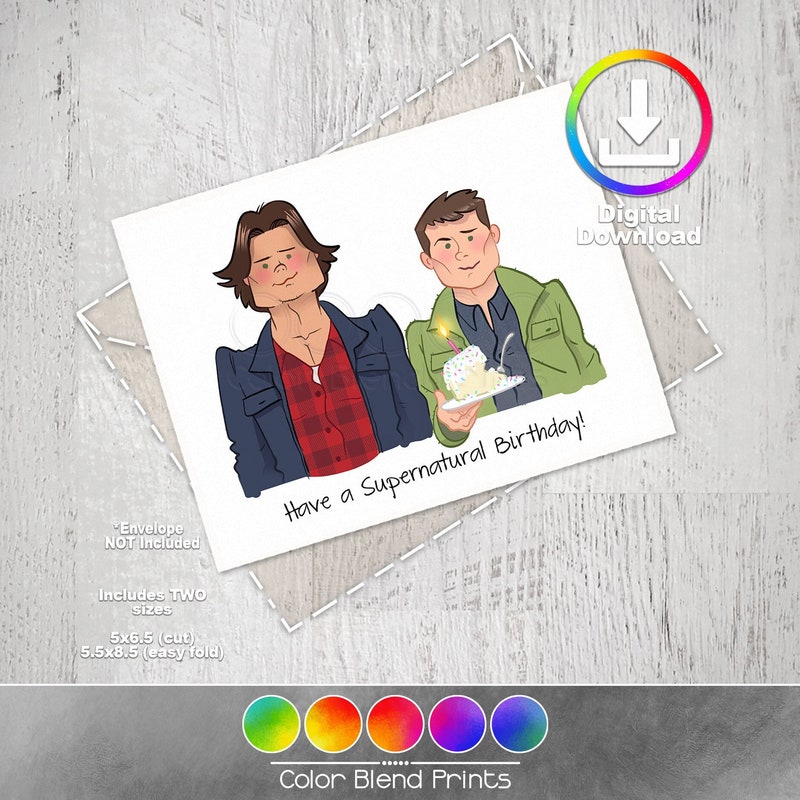 Supernatural Birthday Cards - Etsy
