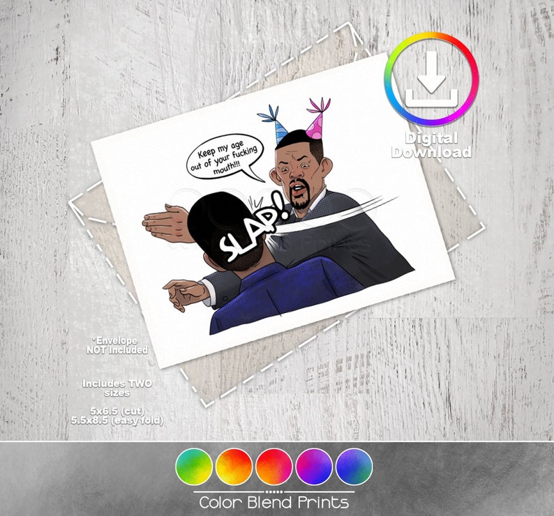 Digital Download, BIG WILLY SLAP, Funny Birthday Card, Fan Art, Will ...