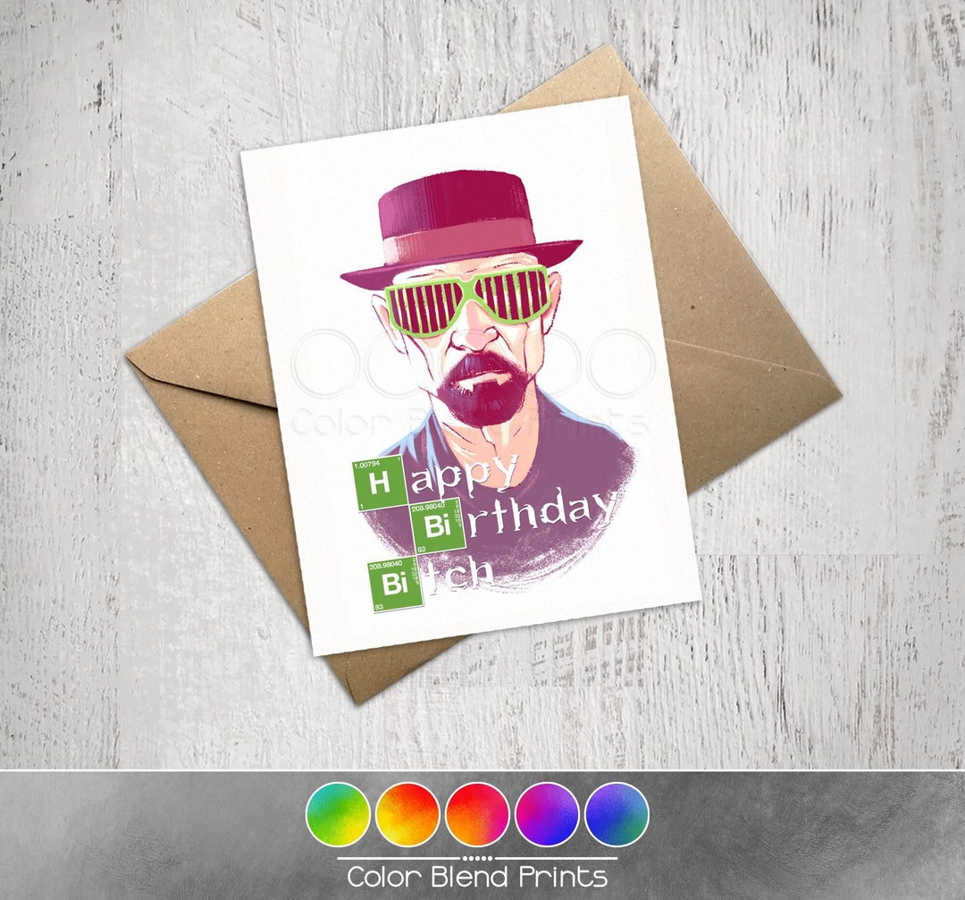 Unique HEISENBERG, BREAKING BAD Birthday Card, Walter White, Bryan ...