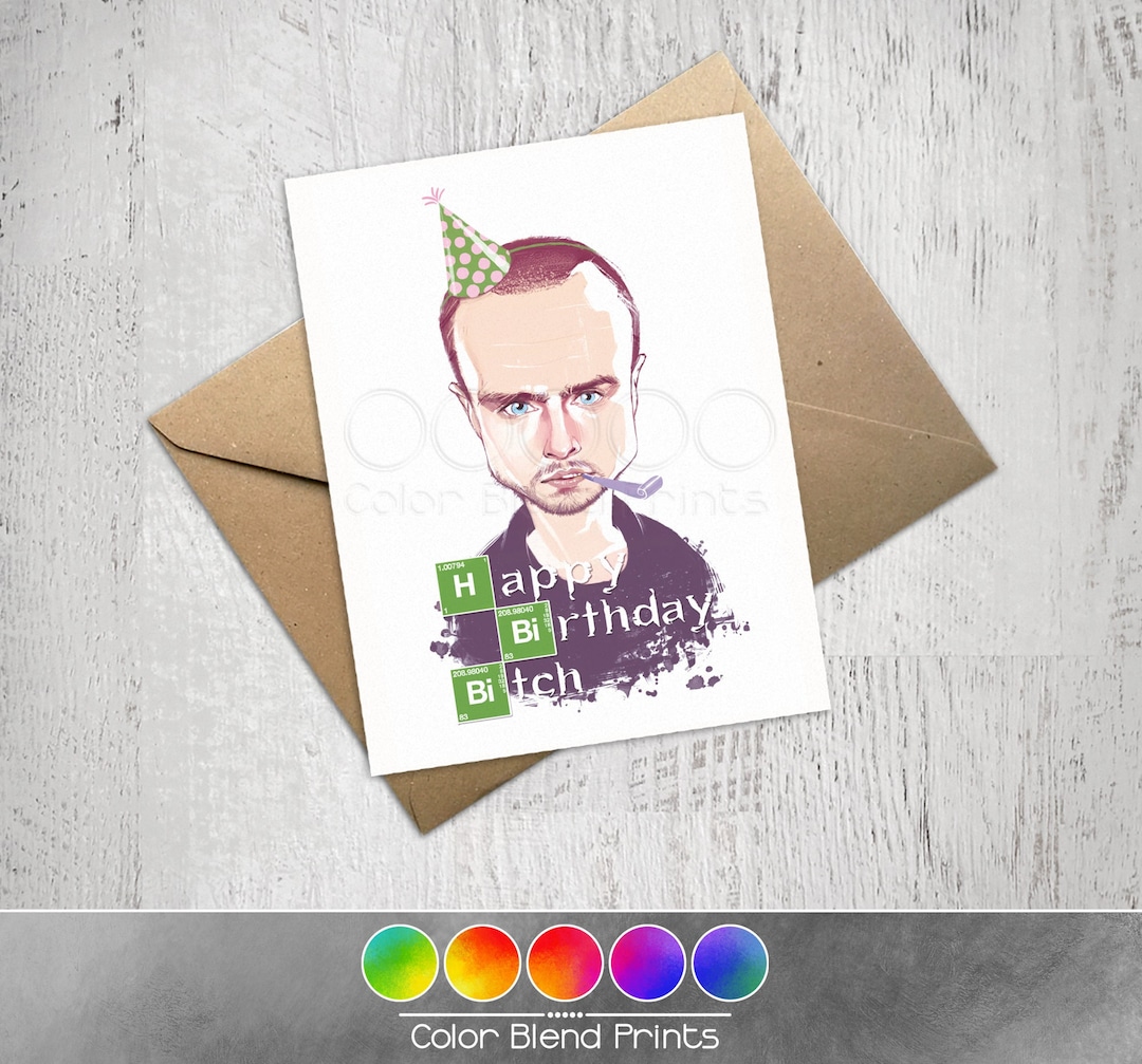 Funny BREAKING BAD Birthday Card, Jesse Pinkman, Aaron Paul, Greeting ...