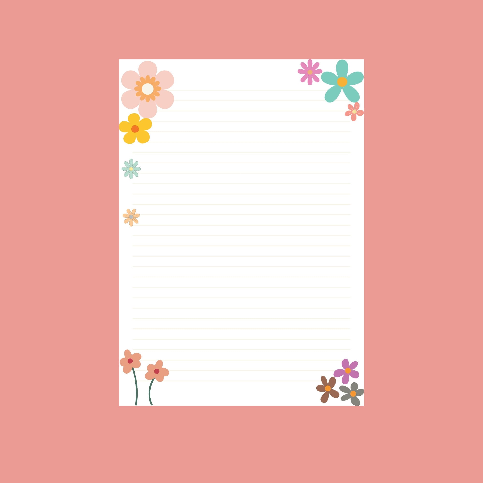 Printable Letter Paper, Letter Writing Paper, Writing Paper for Kids - Etsy