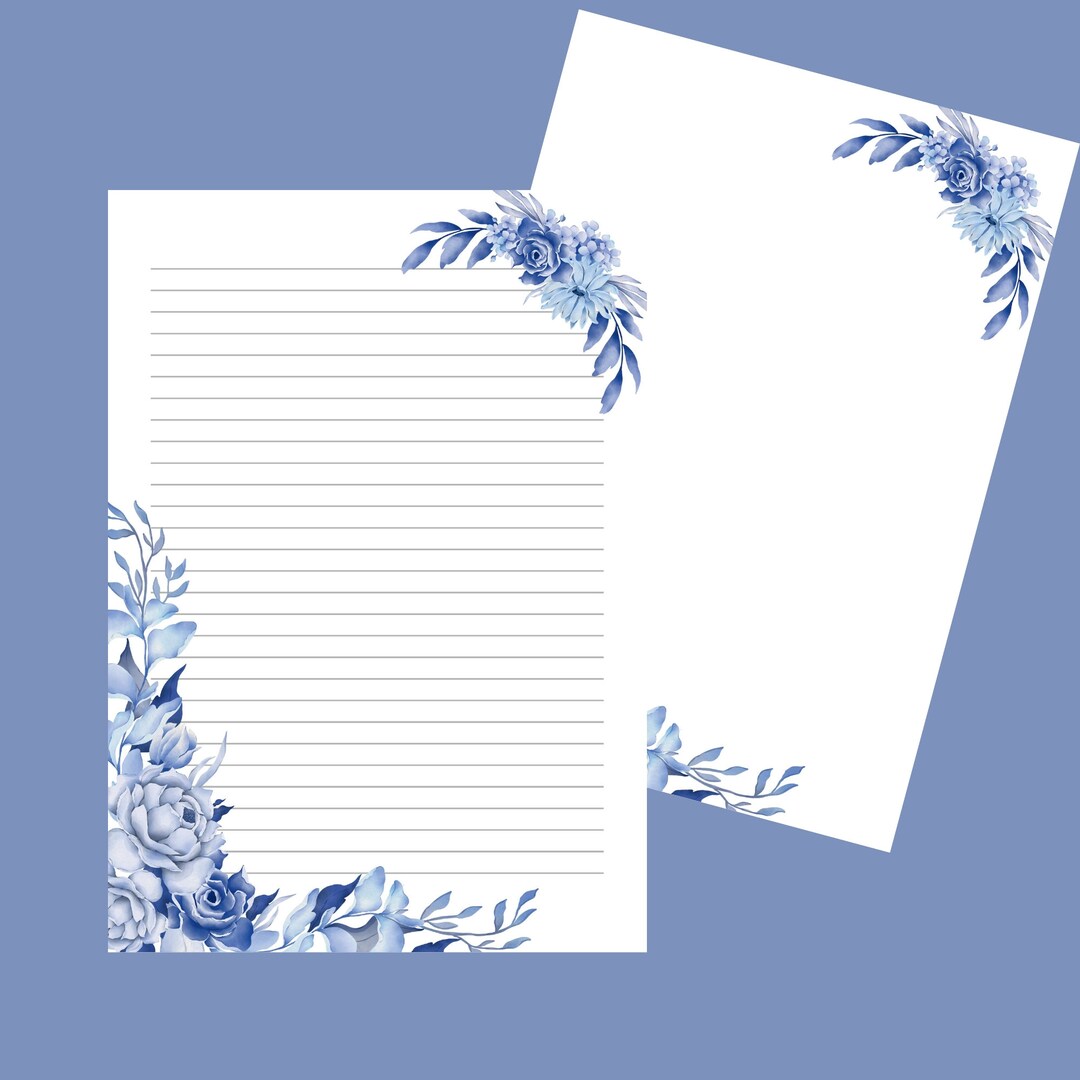 Printable Letter Paper, Floral Letter, Writing Letter Paper, Unique ...