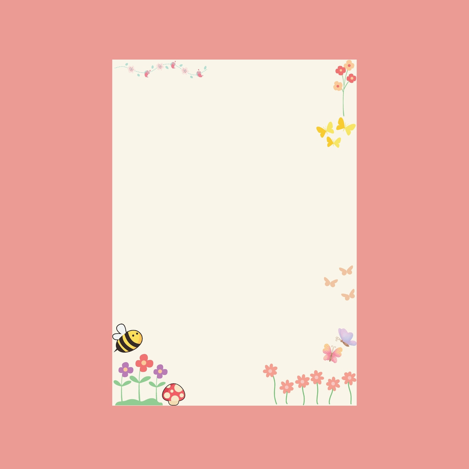 Printable Letter Paper, Letter Writing Paper, Writing Paper for Kids - Etsy