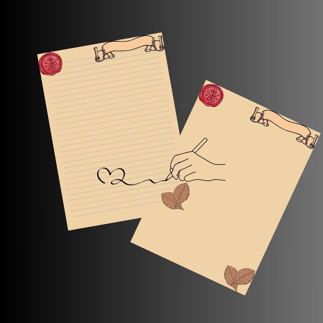 Printable Letter Paper, Vintage Letter Paper, Writing Letter - Etsy