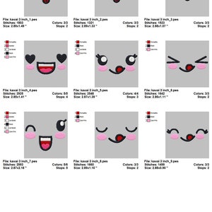 KAWAII Machine Embroidery Designs / INSTANT DOWNLOAD - Etsy