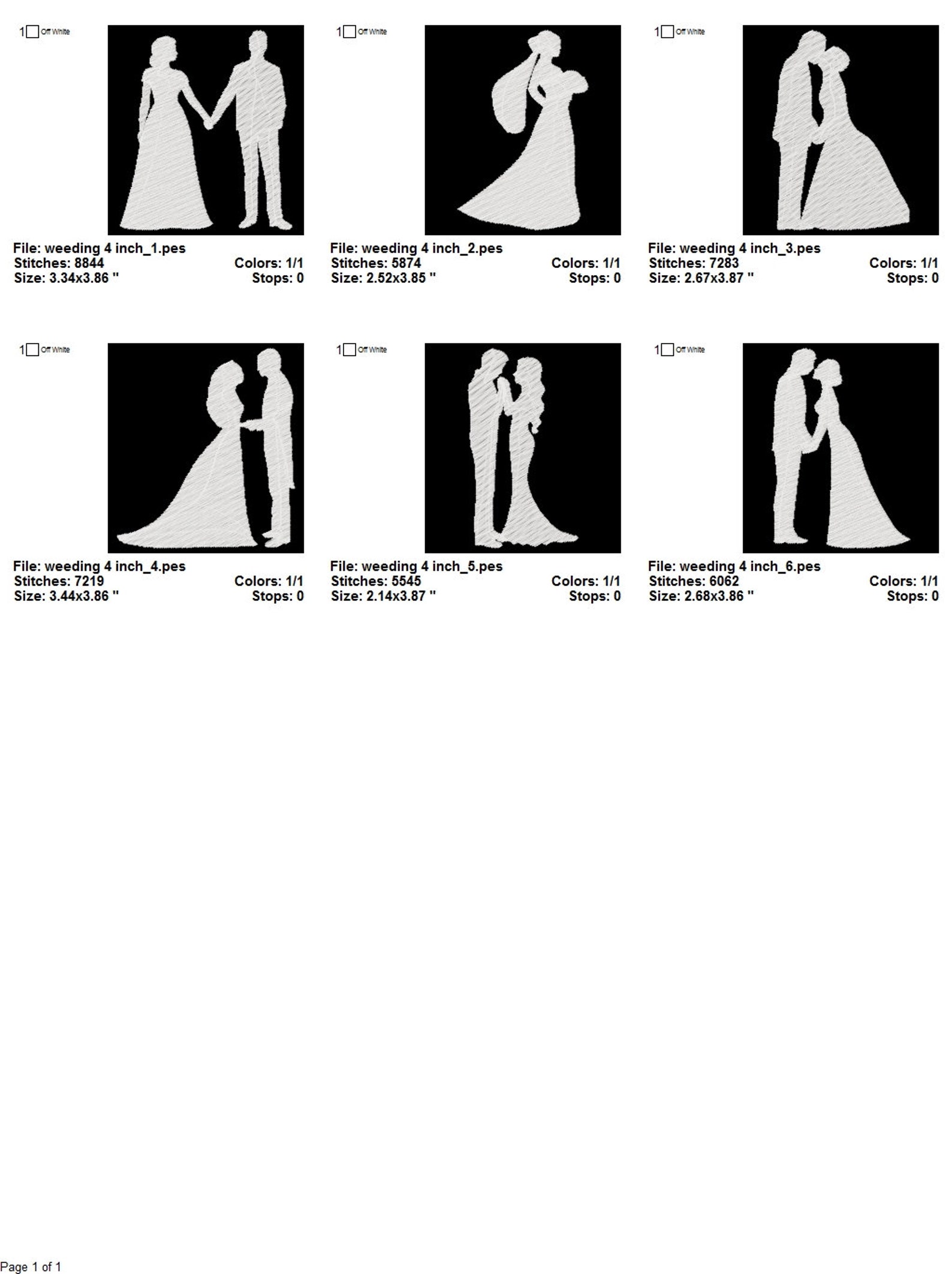 WEDDING Embroidery Machine Designs /mariage Maries Pour - Etsy