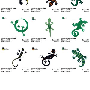 LIZARD Design for Embroidery Machine / Lézard Motifs Pour Broderie ...