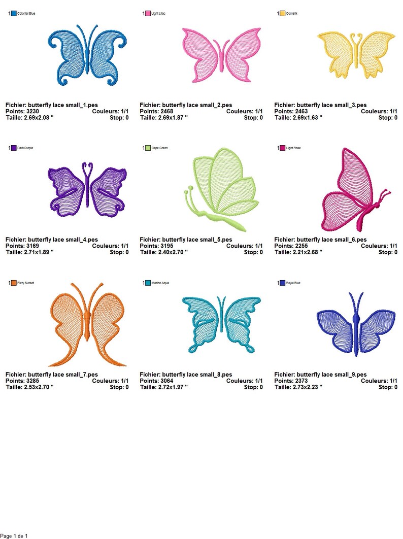BUTTERFLY Lace Embroidery Machine Designs / Papillon Dentelle - Etsy