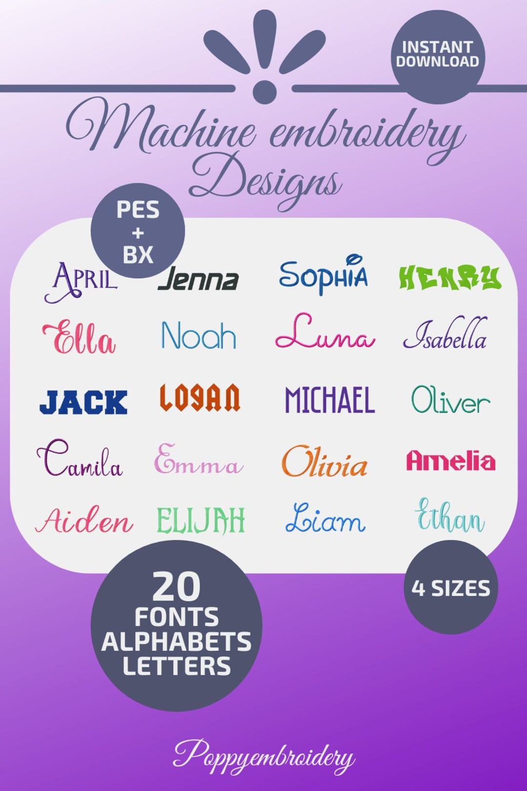 FONT ALPHABET LETTERS (pes) Designs Pack, Machine Embroidery Designs ...