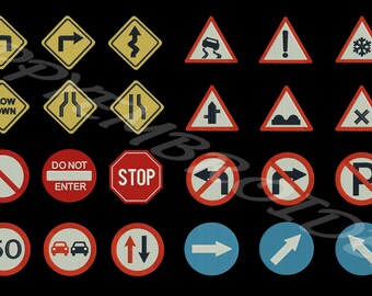 ROAD SIGN Designs for Embroidery Machine, Instant Download - Etsy