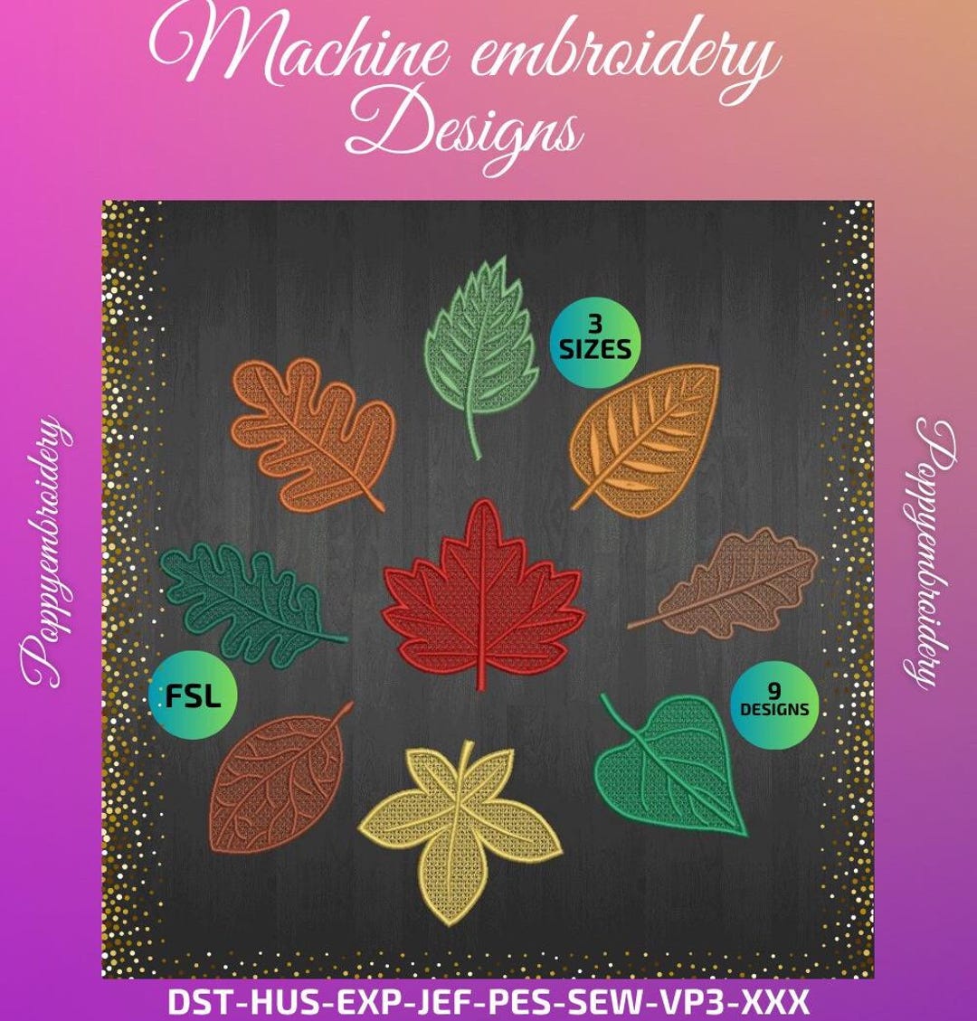 Free Standing Lace LEAVE Fsl, Machine Embroidery Designs / INSTANT ...