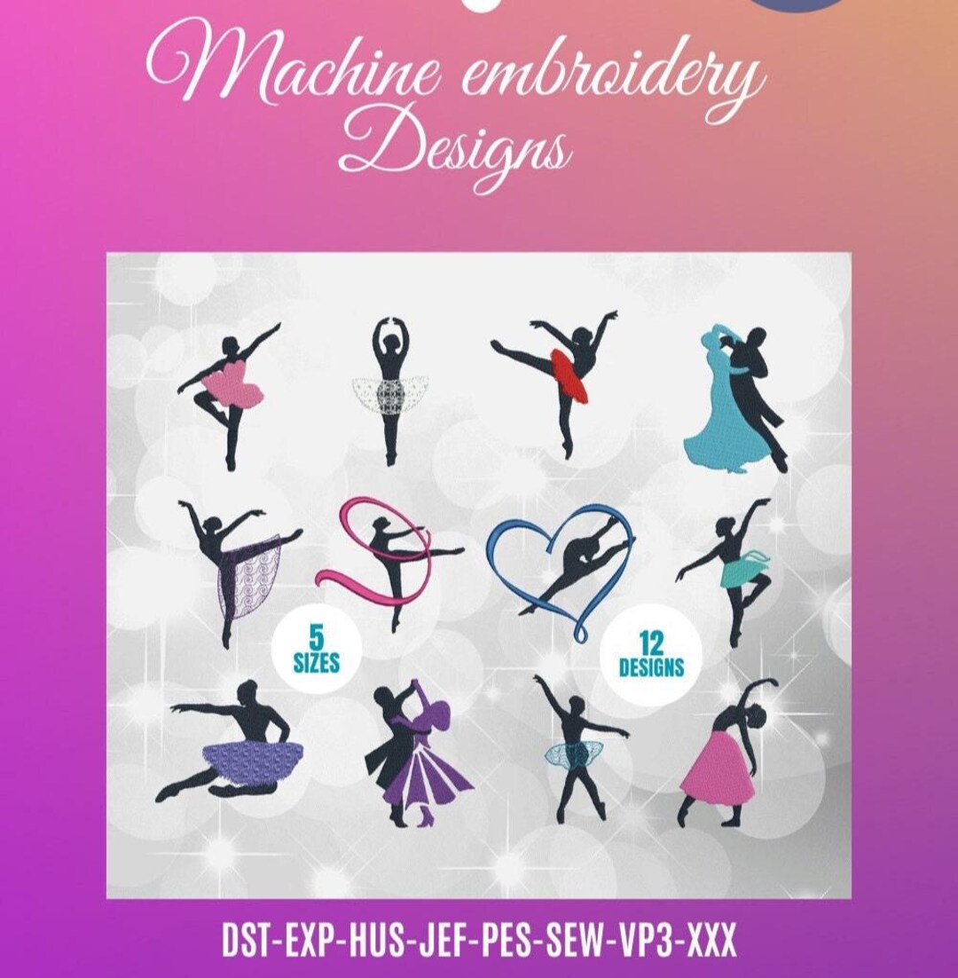 DANCE Dancer Ballet, Machine Embroidery Designs / INSTANT DOWNLOAD - Etsy