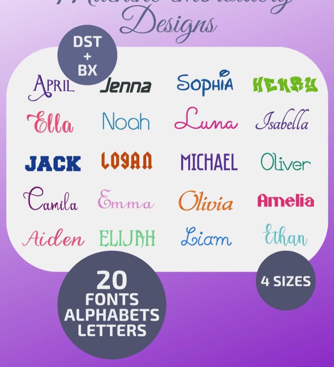 FONT ALPHABET LETTERS (dst) Designs Pack for Embroidery Machine ...