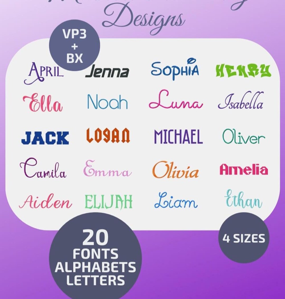 FONT ALPHABET LETTERS (vp3) Machine Embroidery Designs, Instant ...
