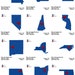 US State Heart Machine Embroidery Designs Set / Us States Motifs Pour ...
