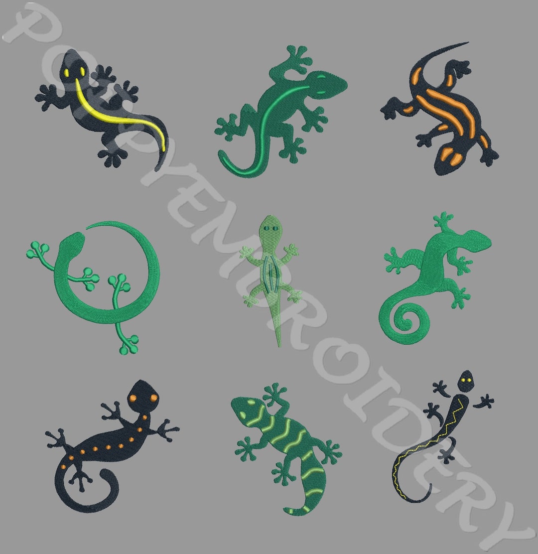 LIZARD Design for Embroidery Machine / Lézard Motifs Pour Broderie ...
