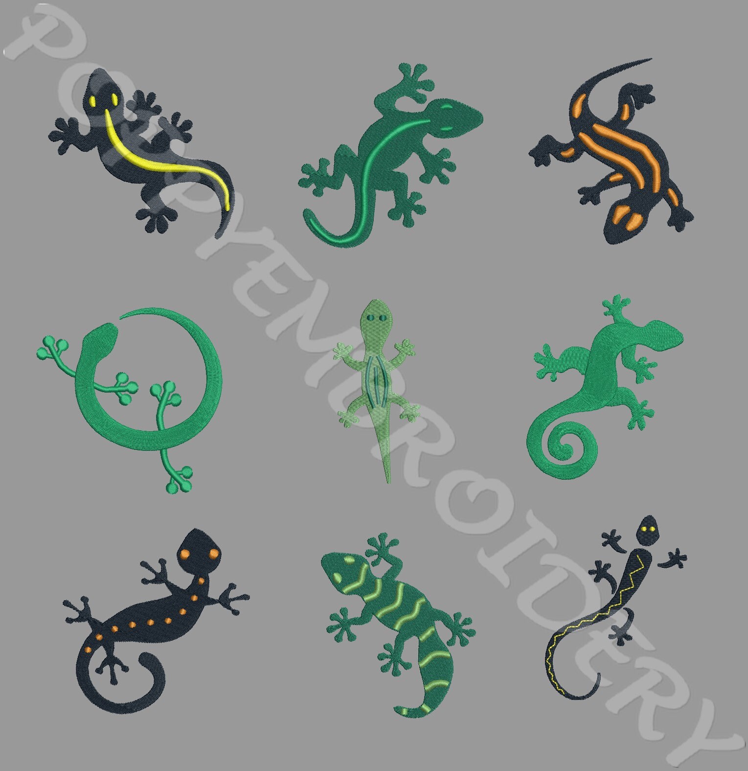 LIZARD Design for Embroidery Machine / Lézard Motifs Pour | Etsy