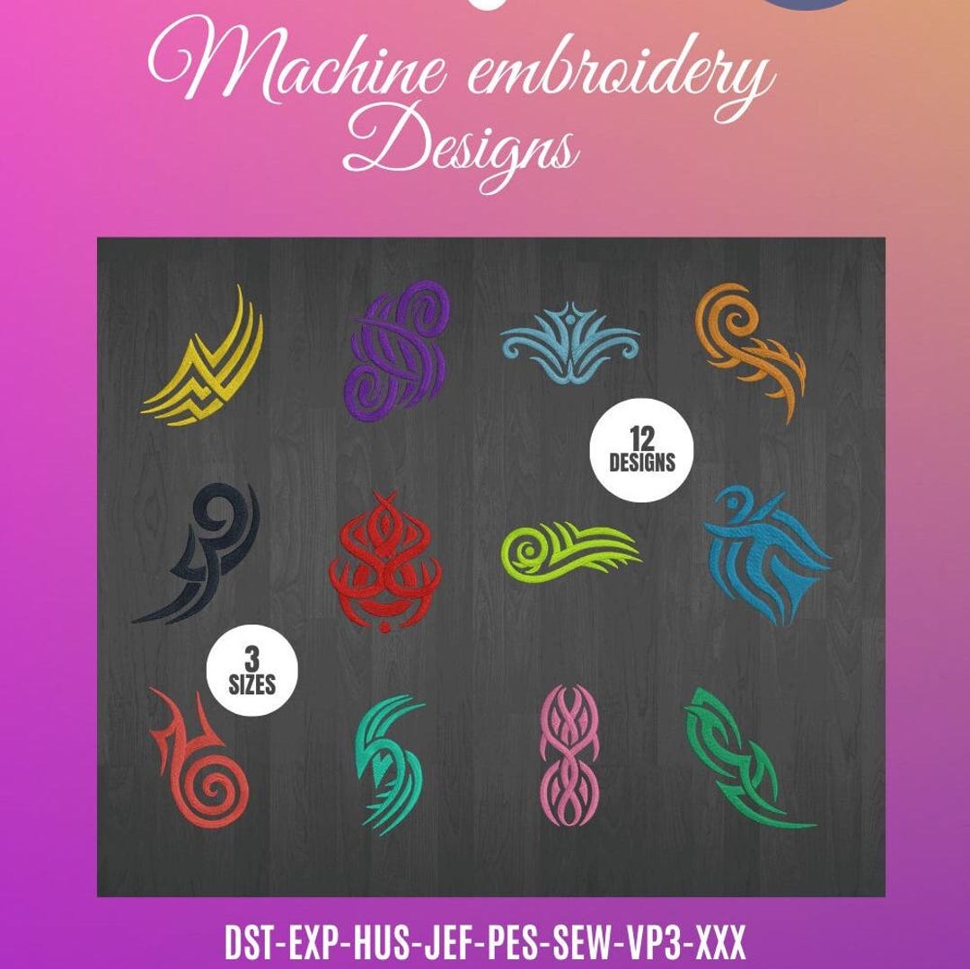 TRIBAL Machine Embroidery Designs / Instant Download - Etsy