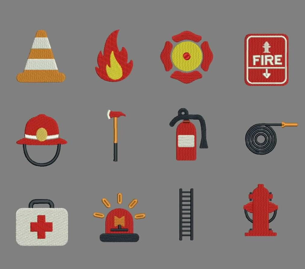 FIREFIGHTER Fireman, Machine Embroidery Designs / INSTANT DOWNLOAD - Etsy