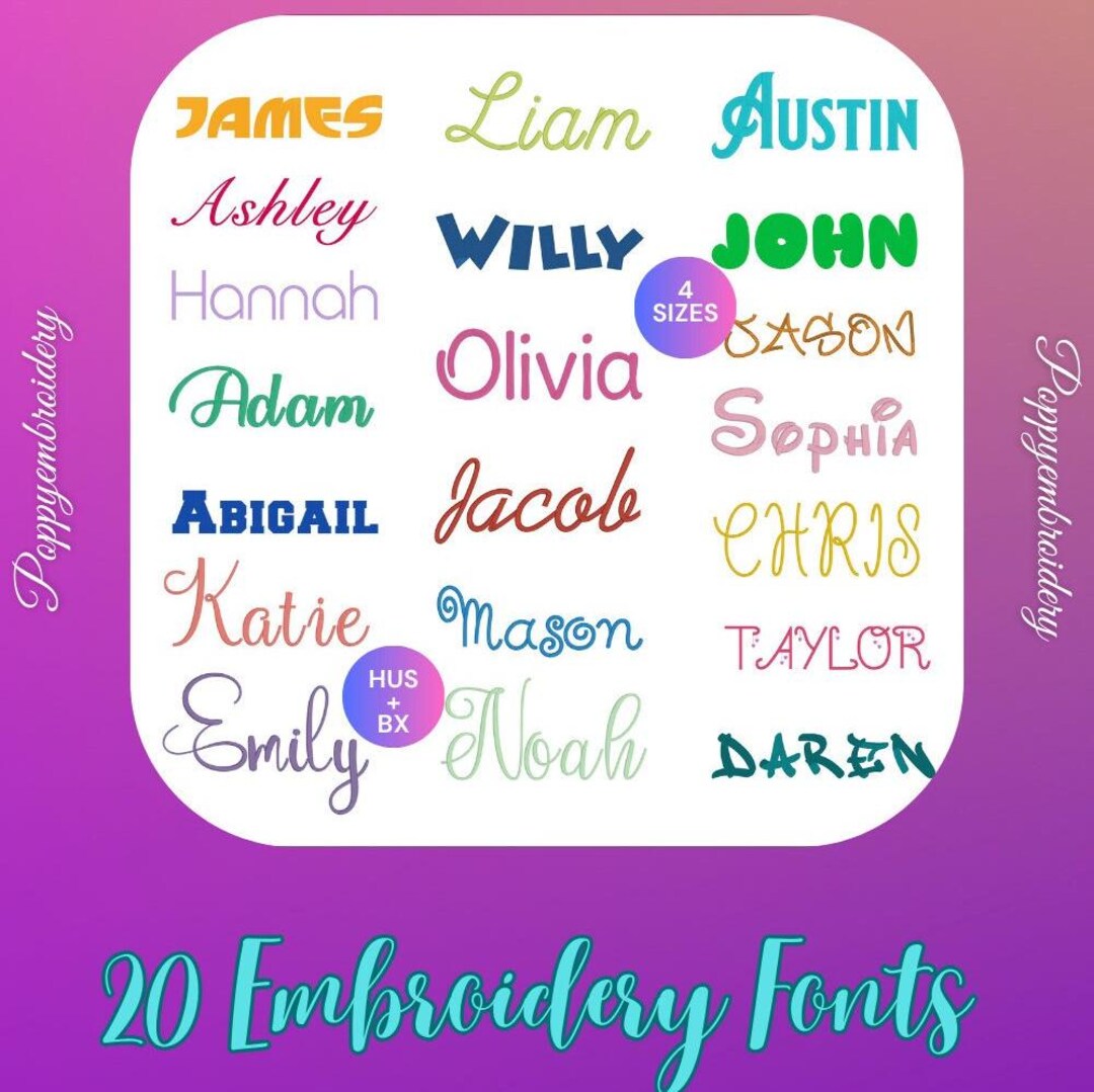 Font Alphabet Letters Designs Pack for Embroidery Machine HUS-BX ...