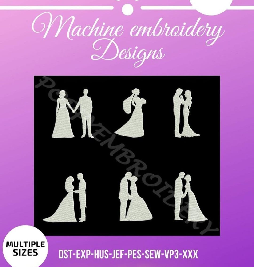 WEDDING Embroidery Machine Designs /mariage Maries Pour Broderie ...
