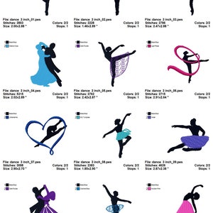 DANCE Dancer Ballet Design for Embroidery Machine / Motifs Danse Pour ...