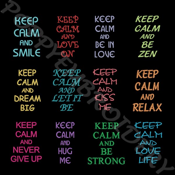 Keep Calm Embroidery - Etsy