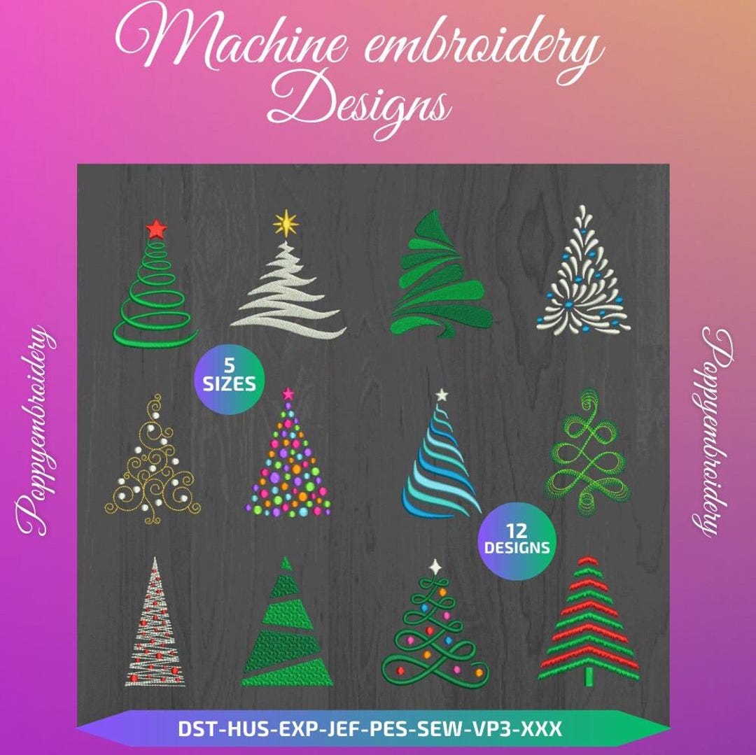 CHRISTMAS Tree, Machine Embroidery Designs / INSTANT DOWNLOAD - Etsy