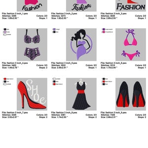 FASHION Woman Designs for Embroidery Machine / Motifs Mode Femme Pour ...