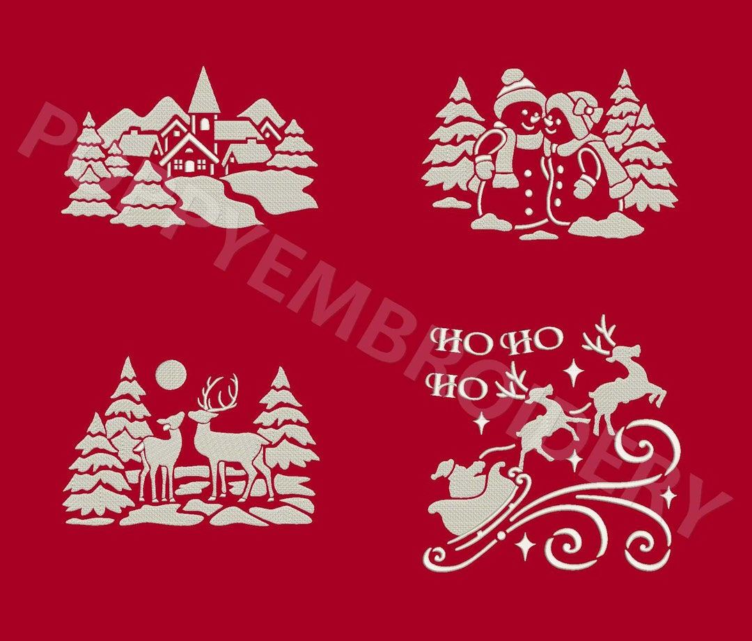 WINTER Scene Landscape Embroidery Machine Designs /hiver Paysage Pour ...