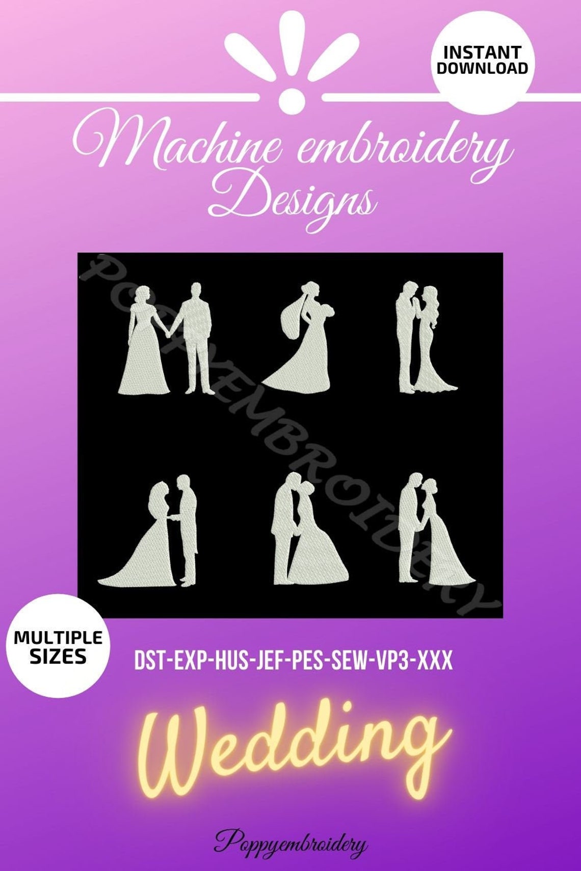 WEDDING Embroidery Machine Designs /mariage Maries Pour - Etsy