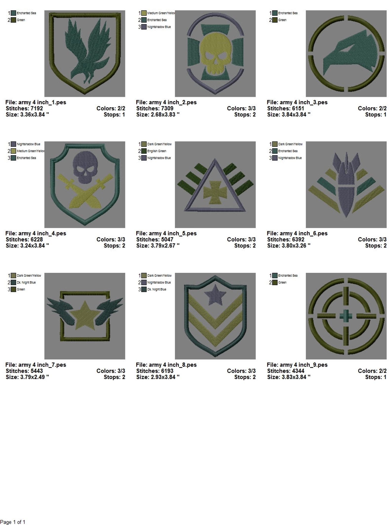 ARMY MILITARY Embroidery Machine Designs Set / Armee Militaire | Etsy