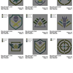 ARMY MILITARY Embroidery Machine Designs Set / Armee Militaire - Etsy