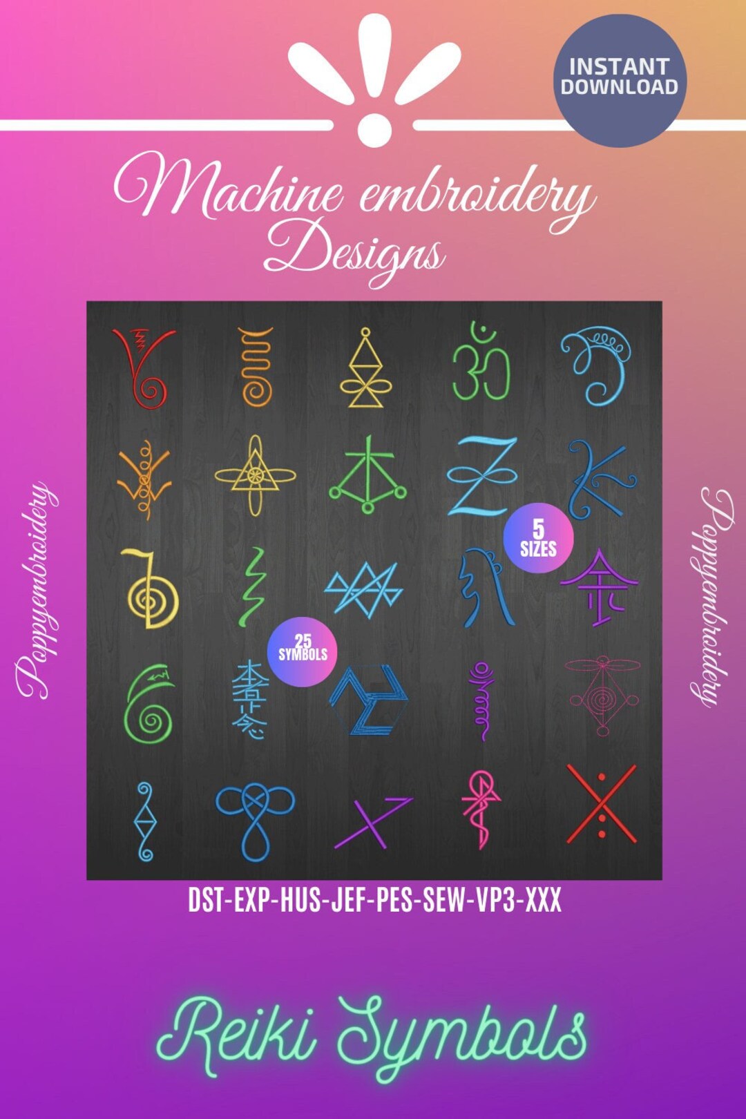 Reiki Designs for Embroidery Machine / Motifs Pour Broderie Machine ...