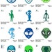 ALIEN Design for Embroidery Machine / Motifs Pour Broderie - Etsy