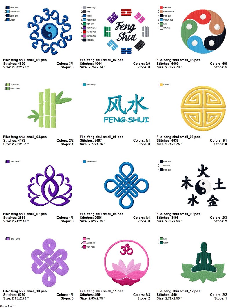 FENG SHUI zen om symbol meditation yoga yin Design for | Etsy