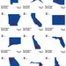 US State Heart Machine Embroidery Designs Set / Us States Motifs Pour ...