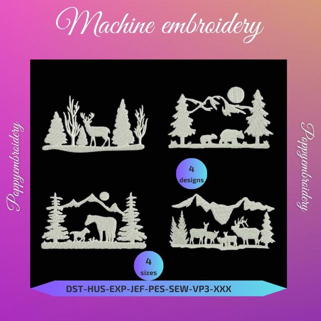 WINTER Scene Landscape Embroidery Machine Designs /hiver Paysage Pour ...