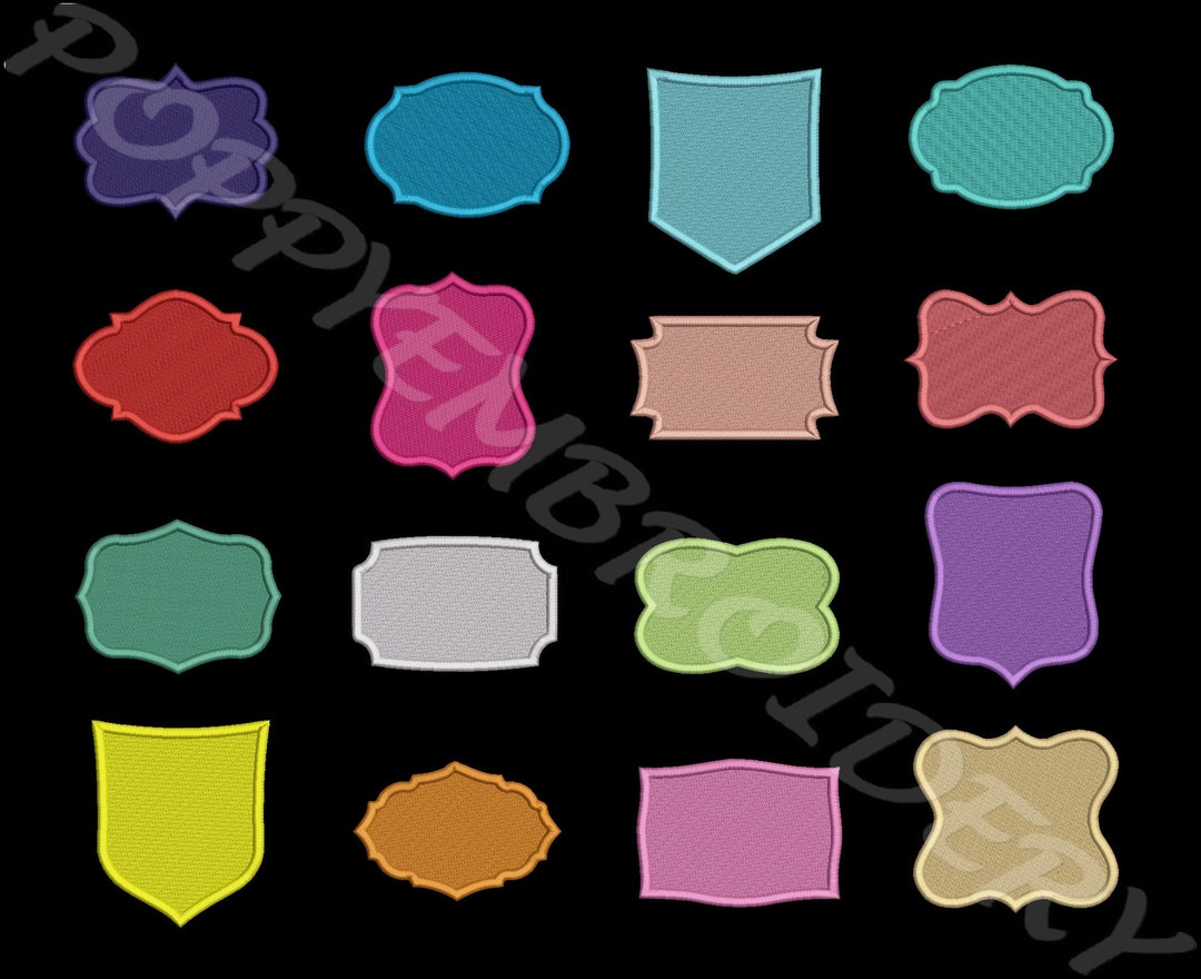 EMBLEM Shape Machine Embroidery Designs Set / Embleme Forme Motifs Pour ...