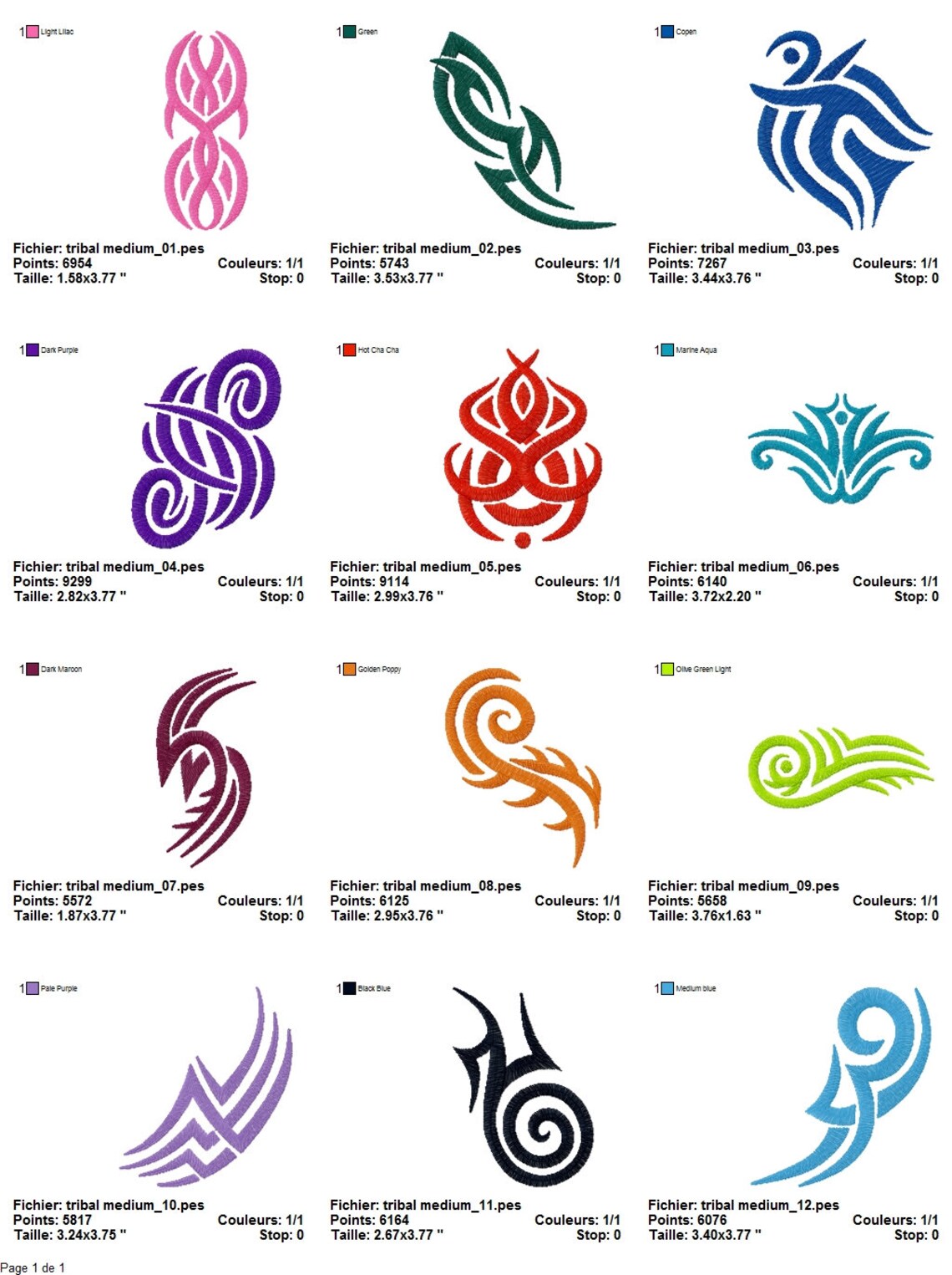 TRIBAL Design for Embroidery Machine / Motifs Pour Broderie - Etsy