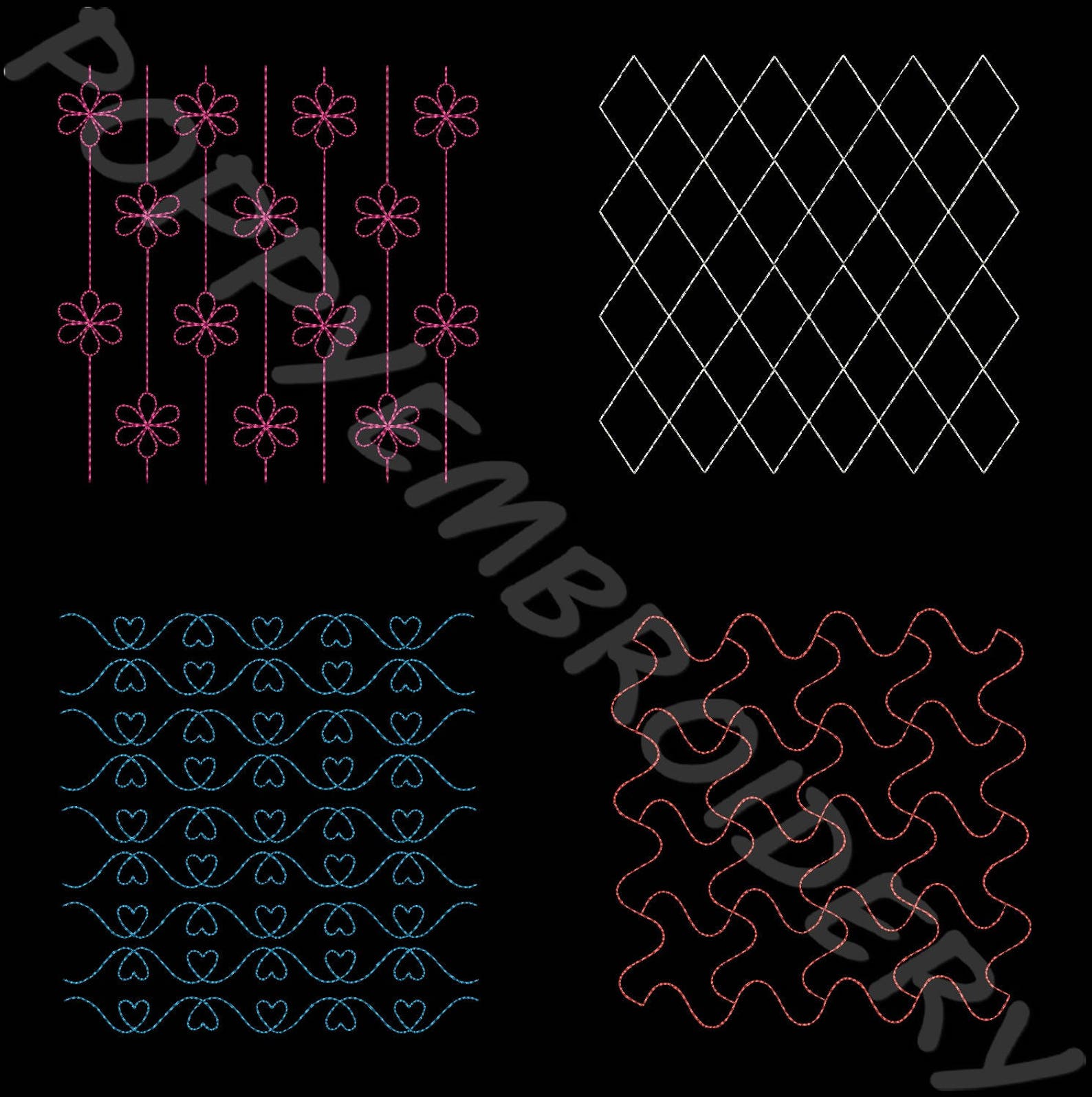 QUILT Block / 32 Patterns Embroidery Machine Designs / Motifs - Etsy