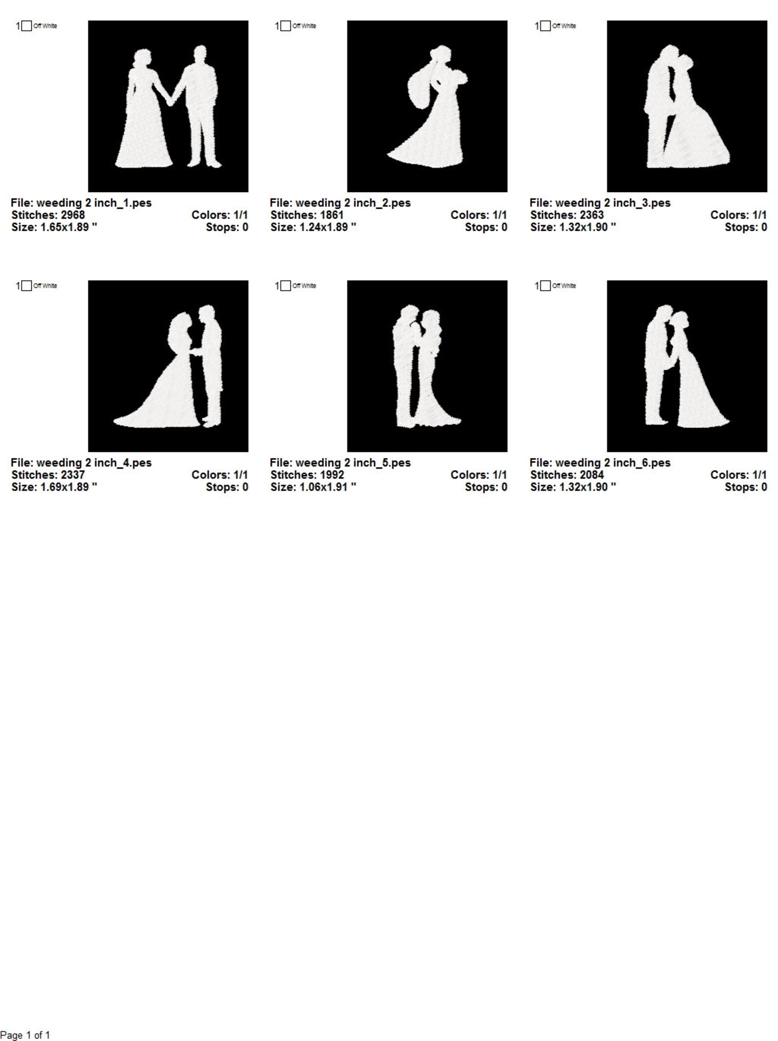 WEDDING Embroidery Machine Designs / INSTANT DOWNLOAD - Etsy