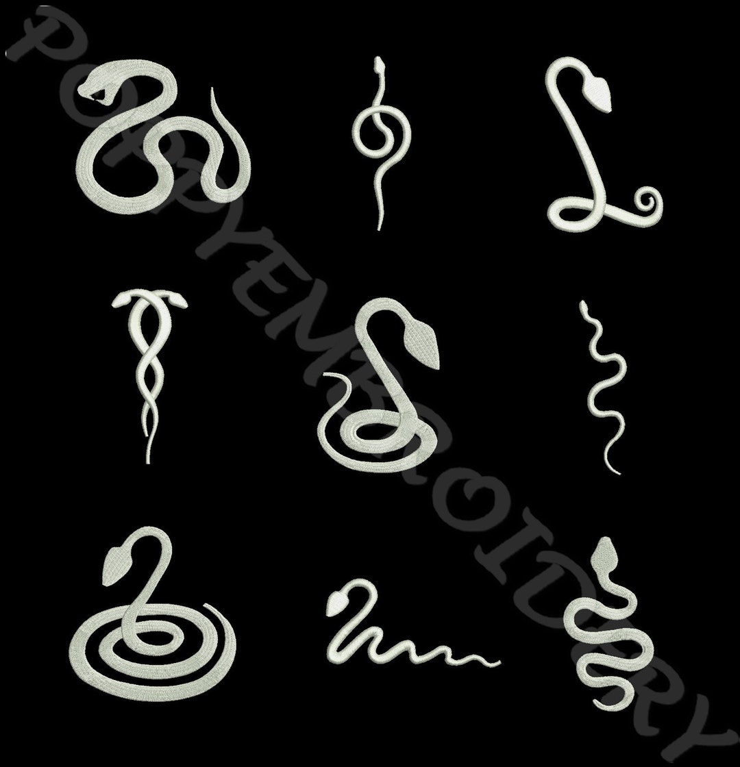 SNAKE Design for Embroidery Machine / Serpent Motifs Pour Broderie ...