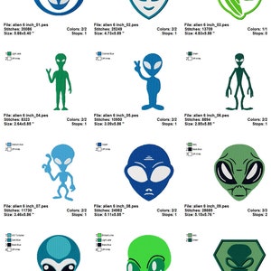 ALIEN Design for Embroidery Machine / Motifs Pour Broderie Machine ...