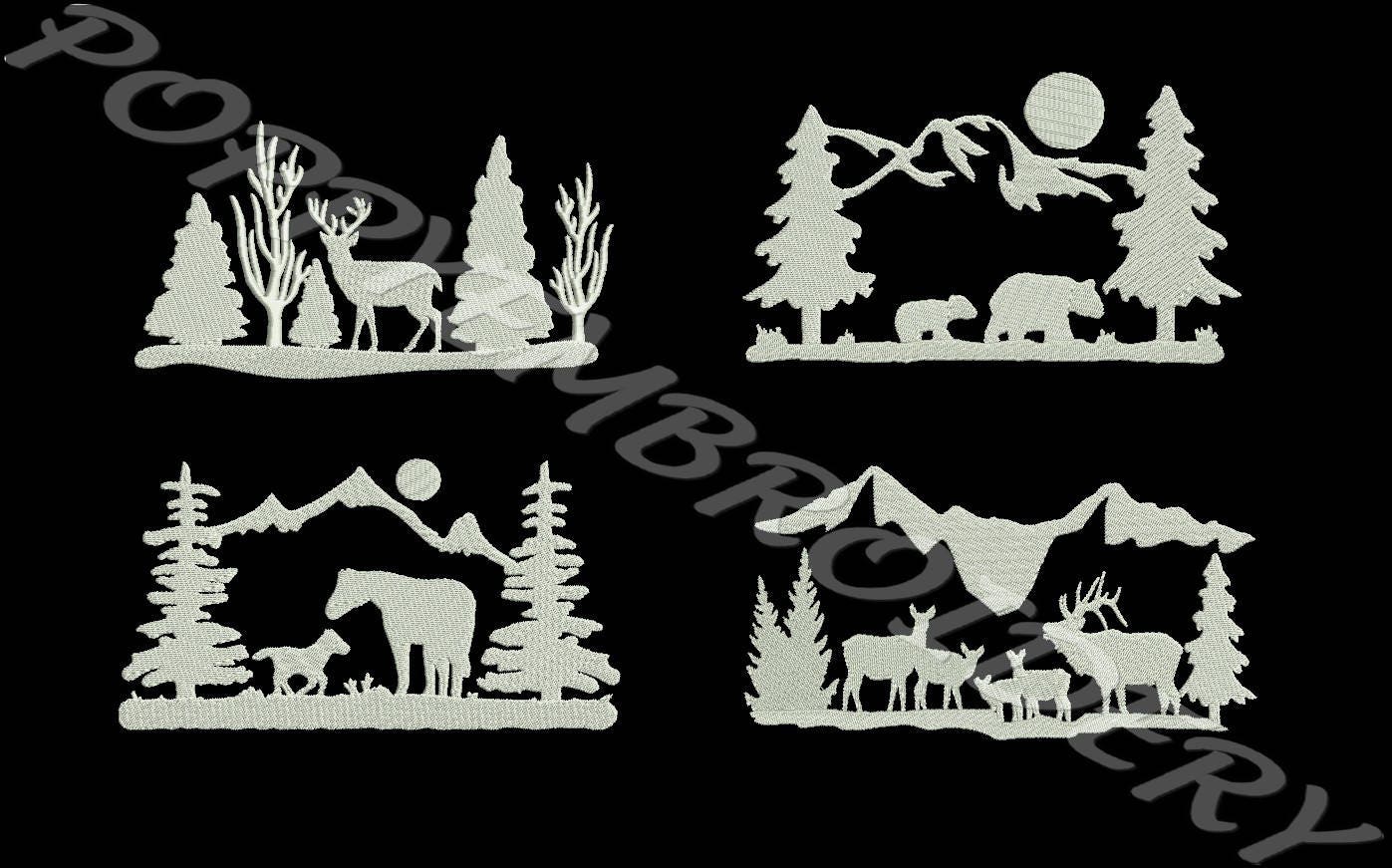 WINTER Scene Landscape Embroidery Machine Designs /hiver - Etsy